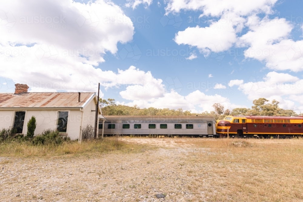 Image of The iconic 'Southern Aurora' passenger train stopped at remote ...