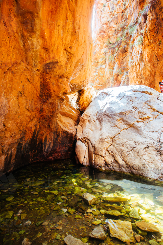 Image of The iconic Standley Chasm and its rock formations in ...