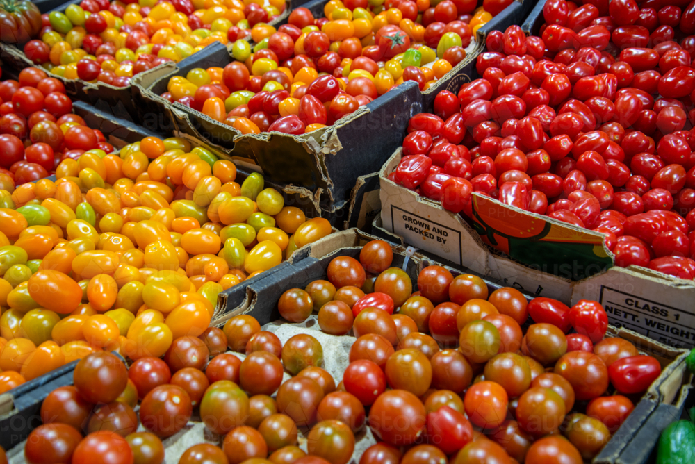Image of Tomatoes at Adelaide Central Market - Austockphoto
