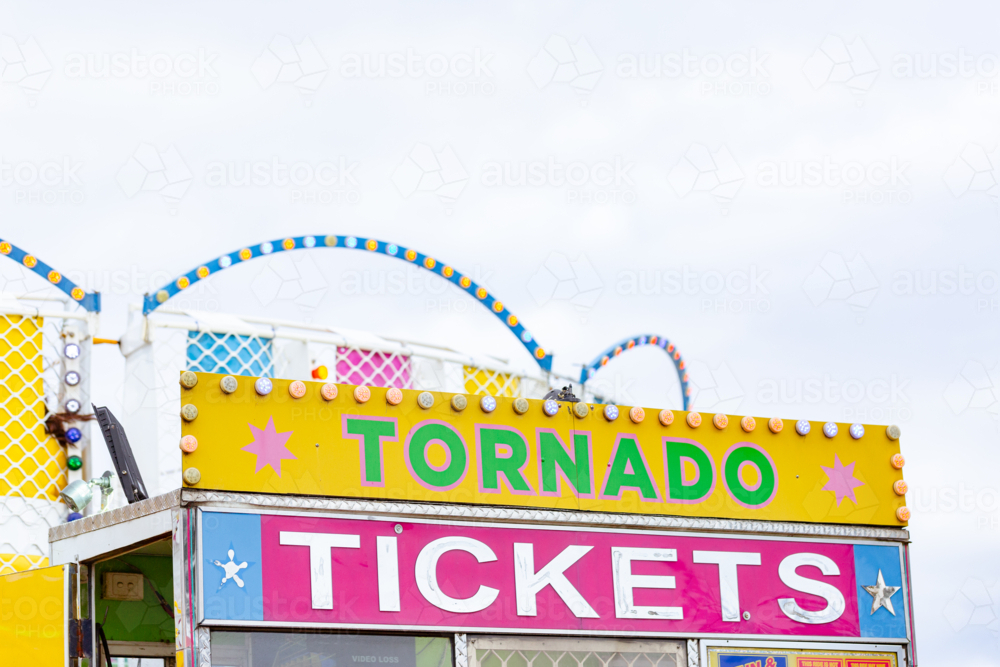 Image of Tornado tickets at fun fair carnival ride at country show ...