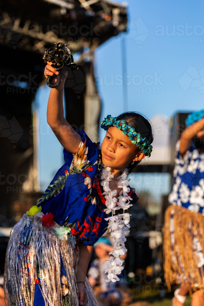 Image of Torres Strait Islander child dancing and performing ...