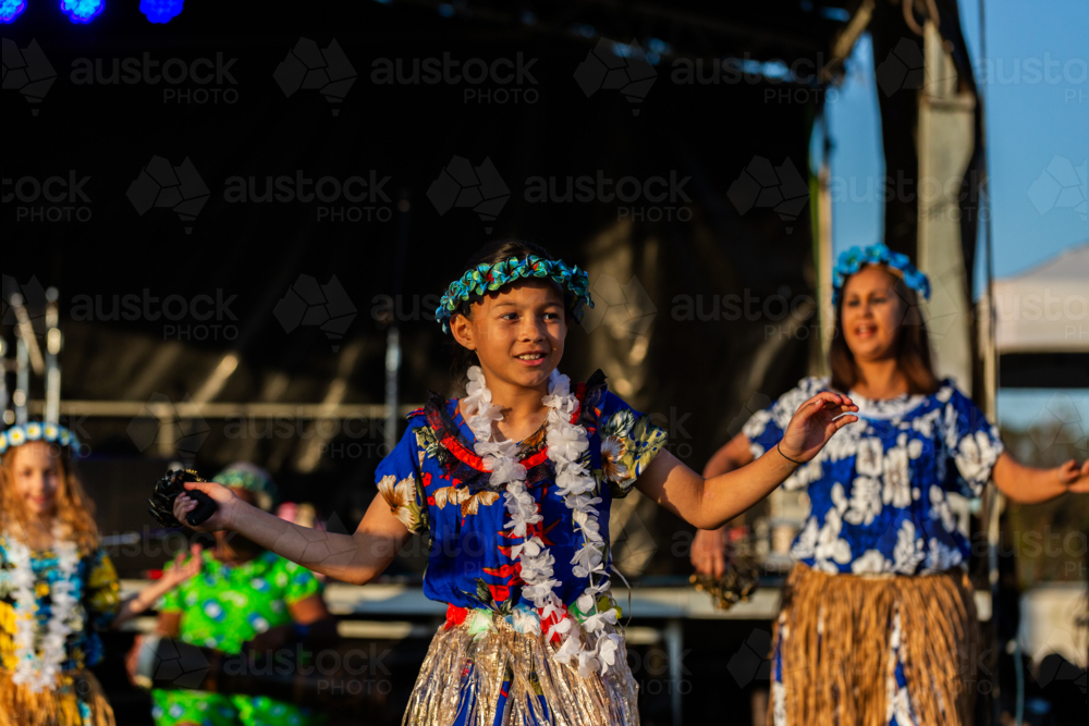 Image of Torres Strait Islander child dancing and performing ...