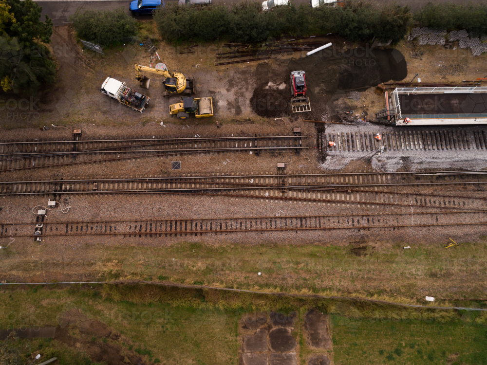 Image of trackwork happening on Singleton trainline by the railway ...