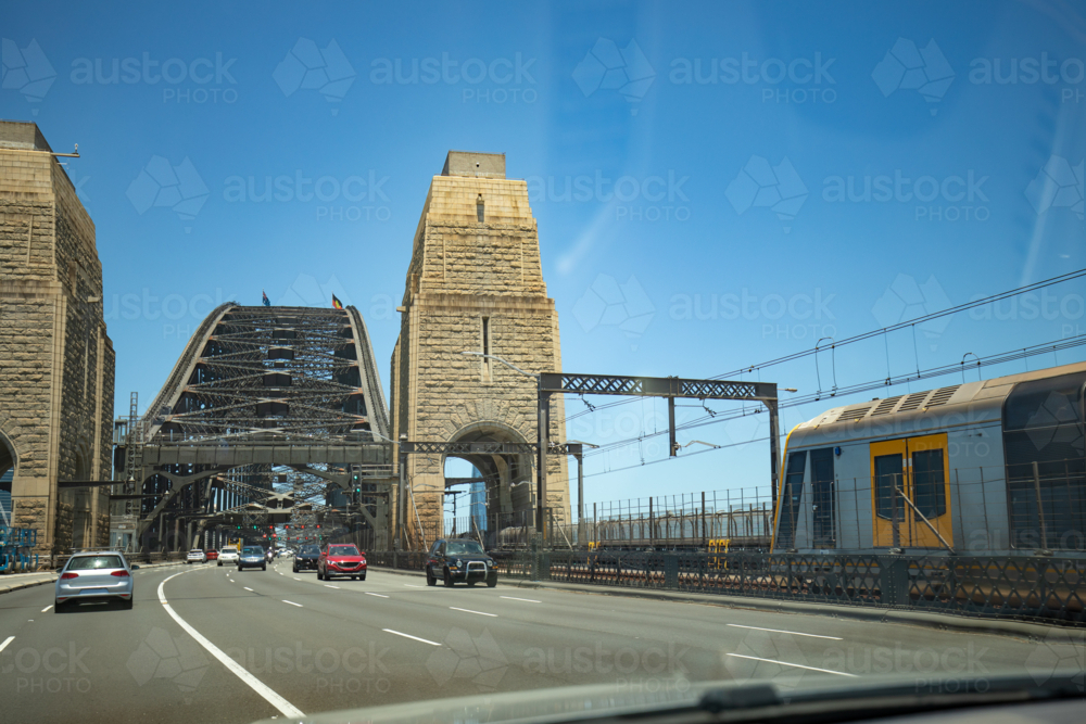 Image of Traffic on the Cahill Expressway driving across the Sydney ...