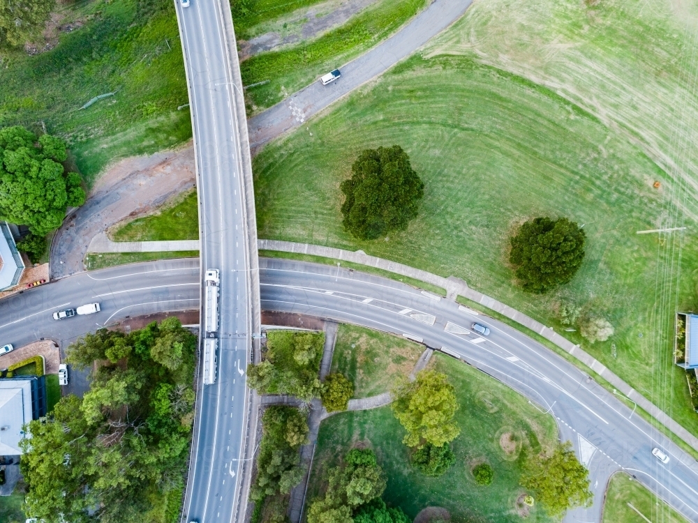 Image of Truck on overpass bridge on New England Highway Singleton ...