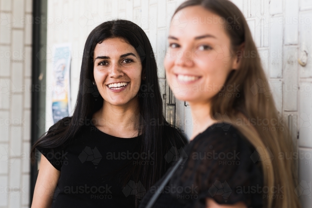 Image of two australian friends - Austockphoto