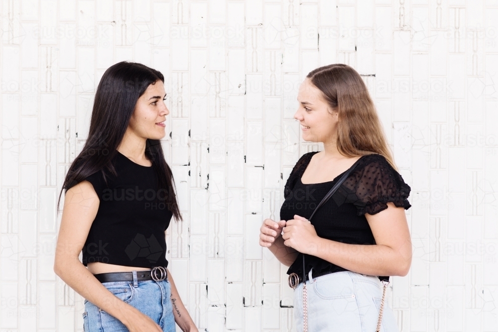 Image of two australian friends - Austockphoto