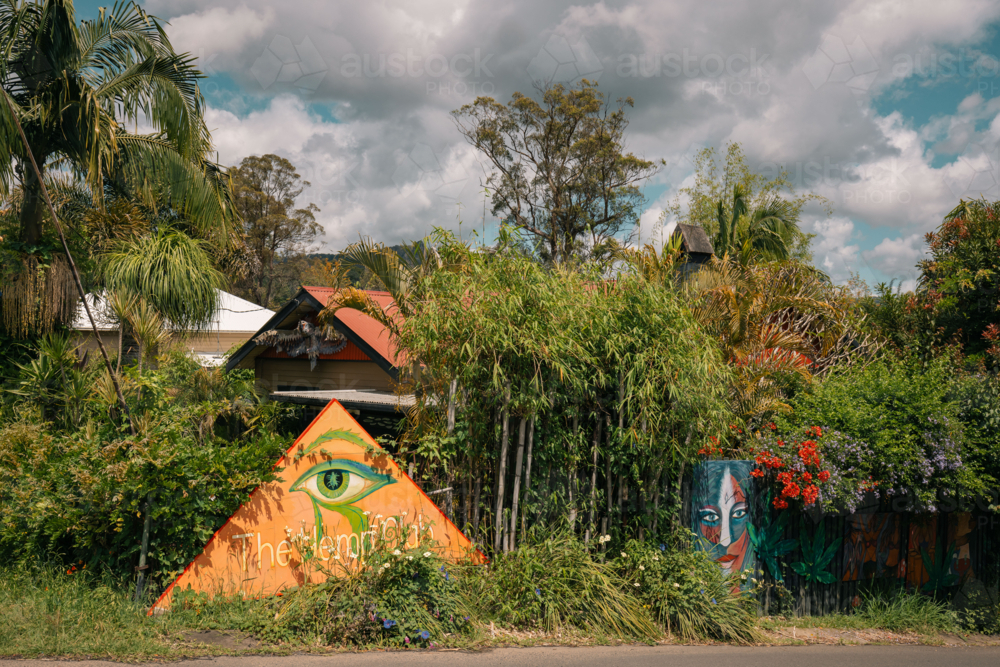 Image of Urban street in Nimbin NSW - Austockphoto