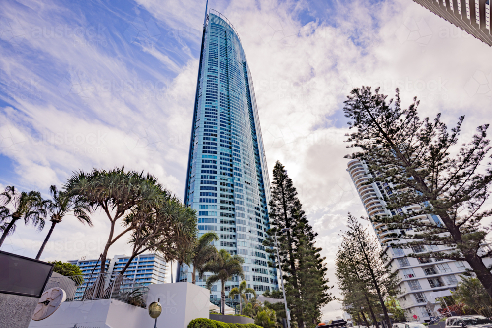 Image of View from below of Q1, the tallest building on the Gold Coast ...