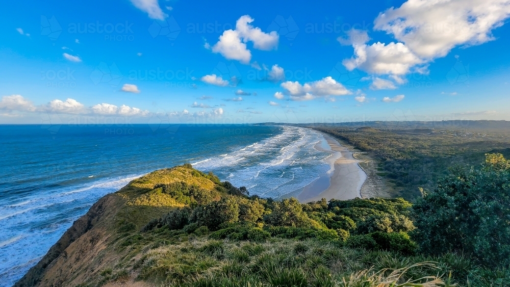 Image of View of Tallow Beach from the Cape, Byron Bay - Austockphoto