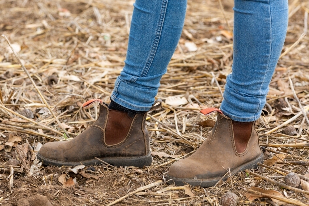 Image of Workboots and jeans - Austockphoto
