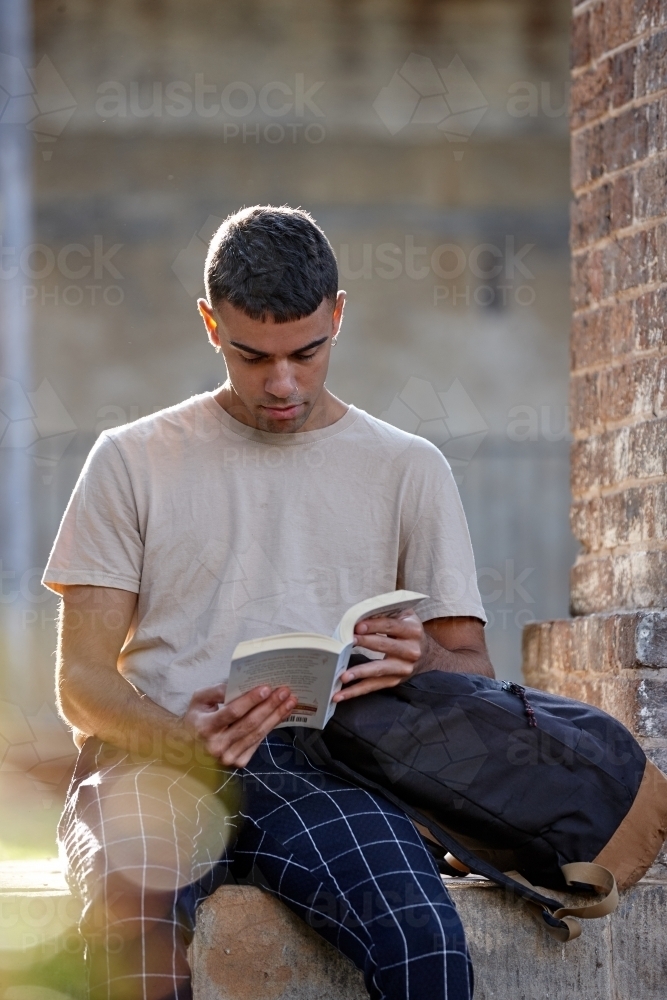 Image of Young Indigenous Australian man enjoying time outdoors ...